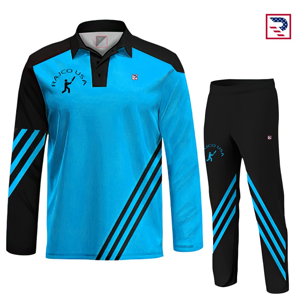 Cricket Uniform- Black/ Blue | RAJCO USA INC.